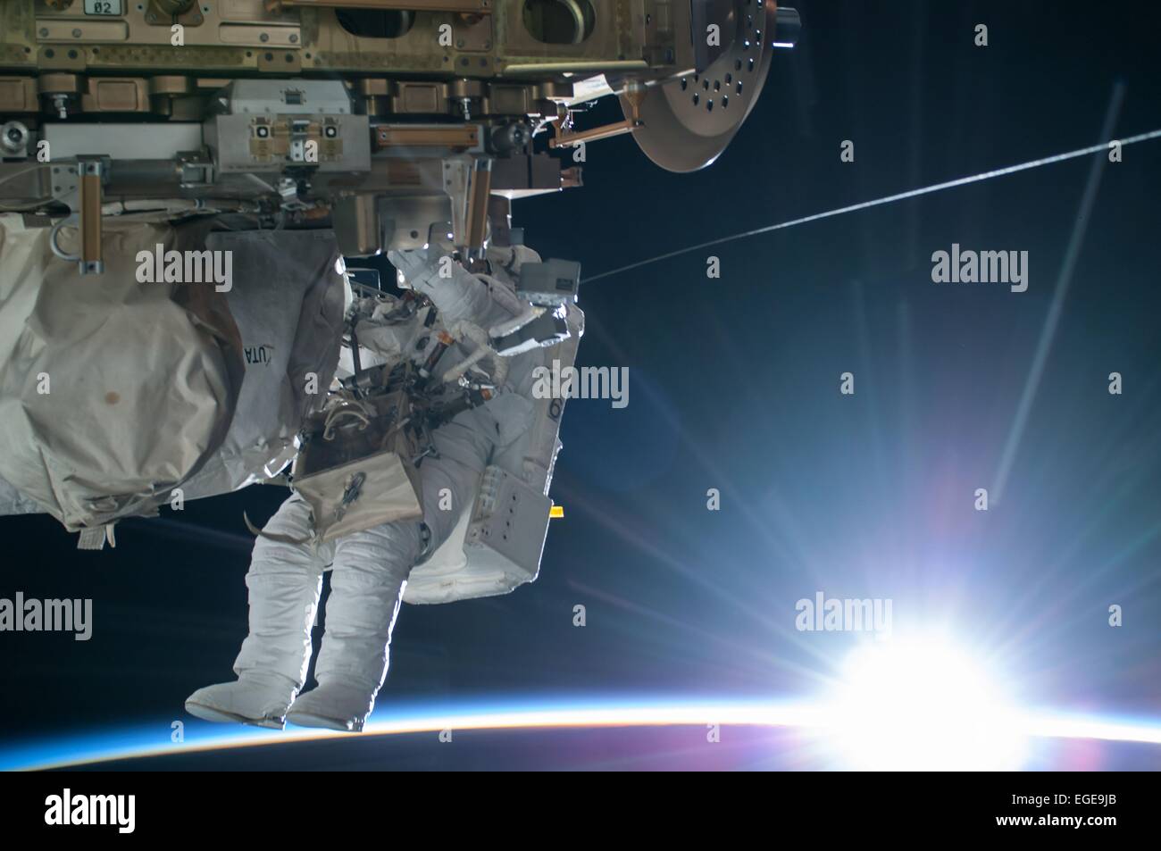 NASA astronaut Terry Virts Flight Engineer of Expedition 42 during a ...