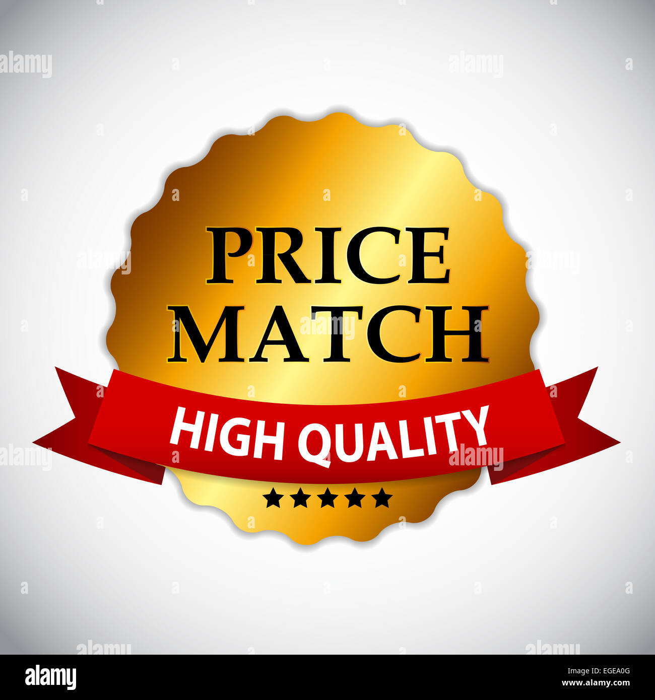 Price Match Label Vector Illustration Stock Photo - Alamy