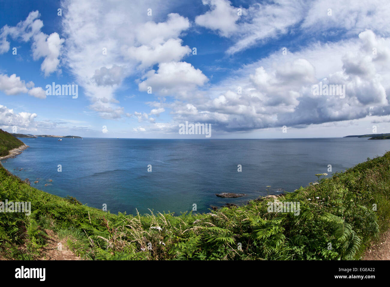 Sweeping sea view from the Cornish Coast path Stock Photo - Alamy