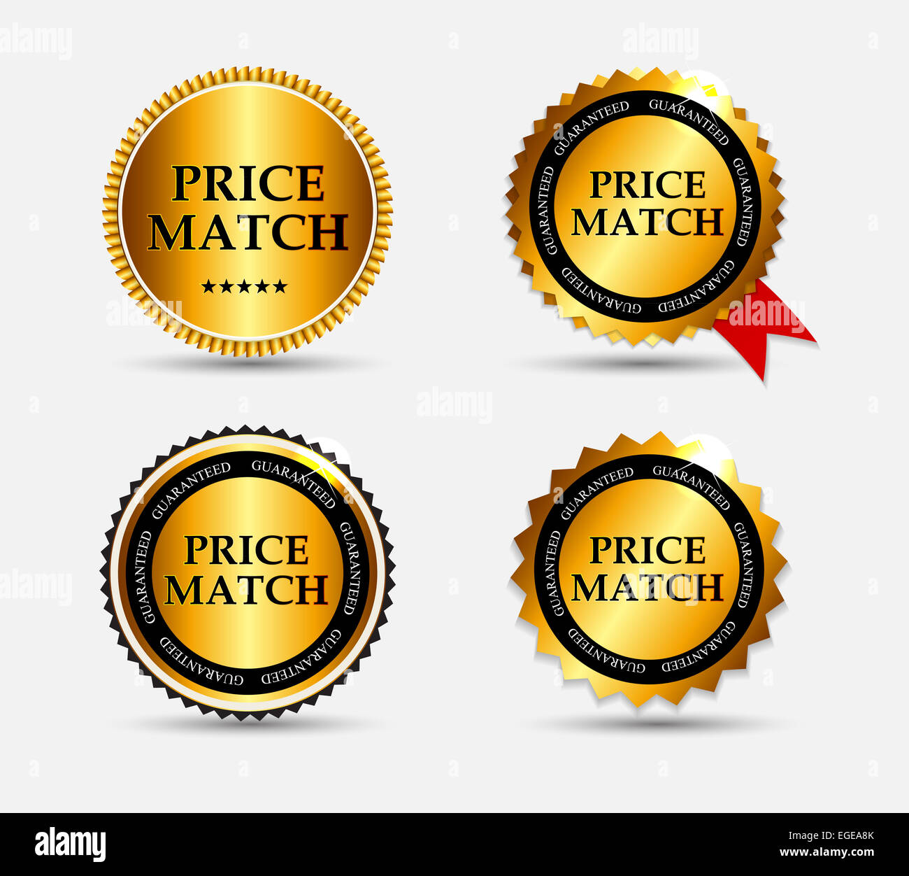 Price Match Label Set Vector Illustration Stock Photo - Alamy