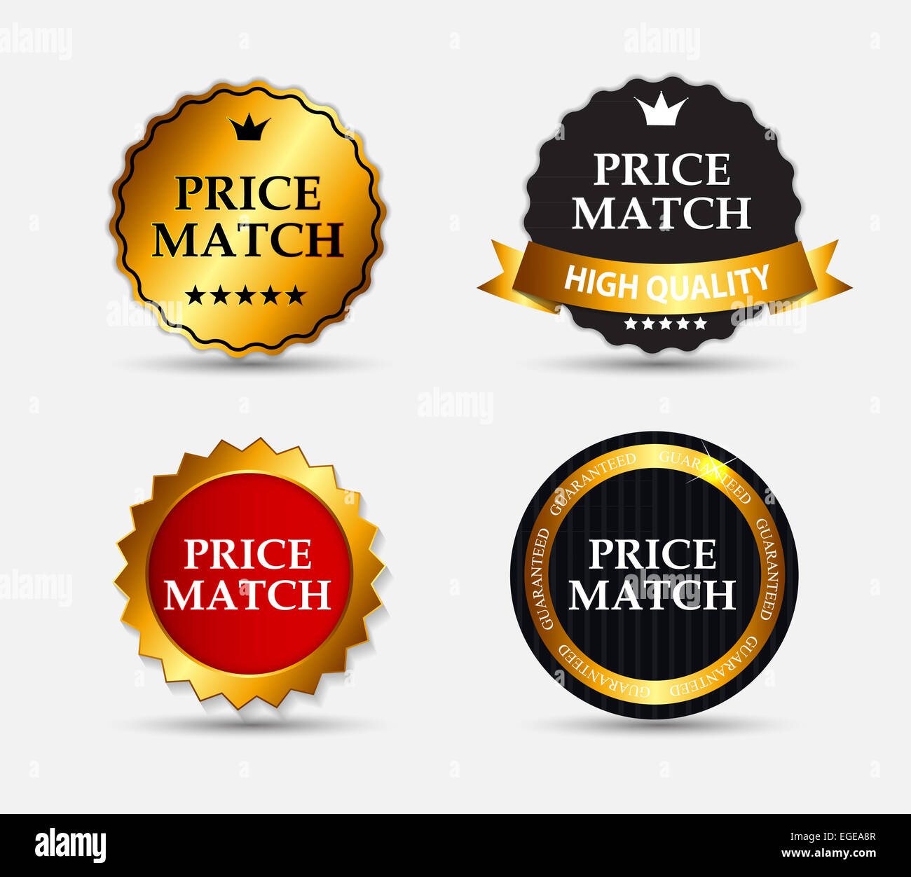 Price Match Label Set Vector Illustration Stock Photo - Alamy