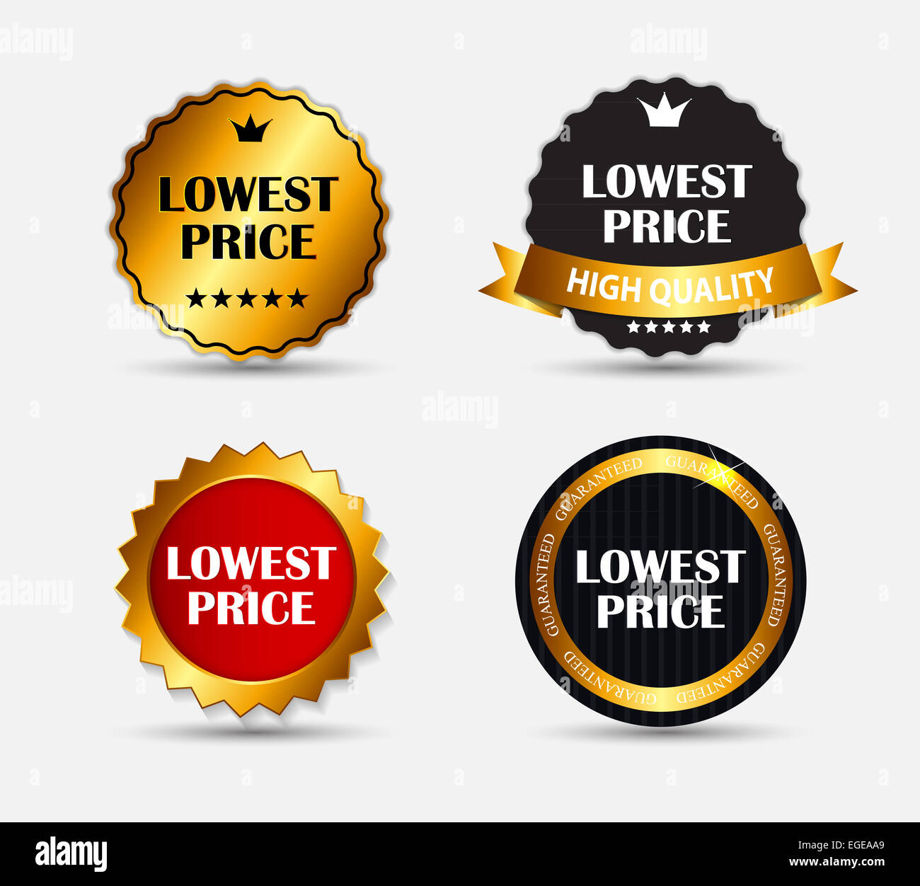 Lowest Price Label Set Vector Illustration Stock Photo - Alamy