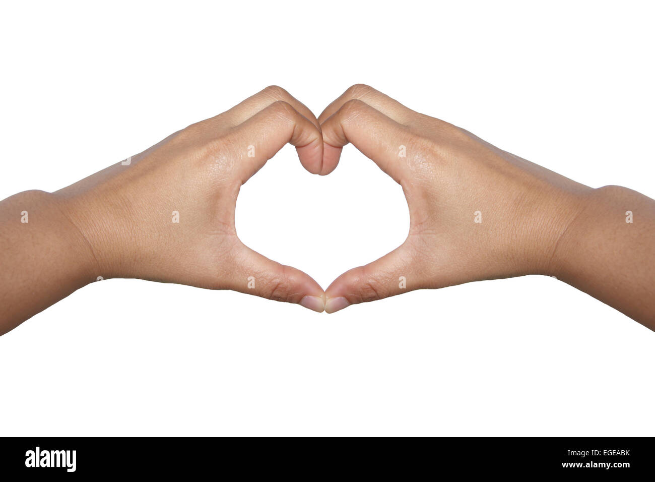 Hands with heart symbol isolated on the white background Stock Photo ...