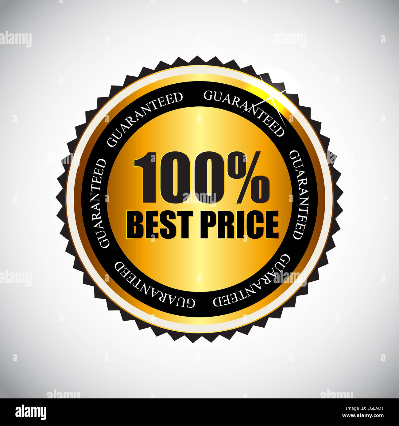Best Price Golden Label Vector Illustration Stock Photo - Alamy