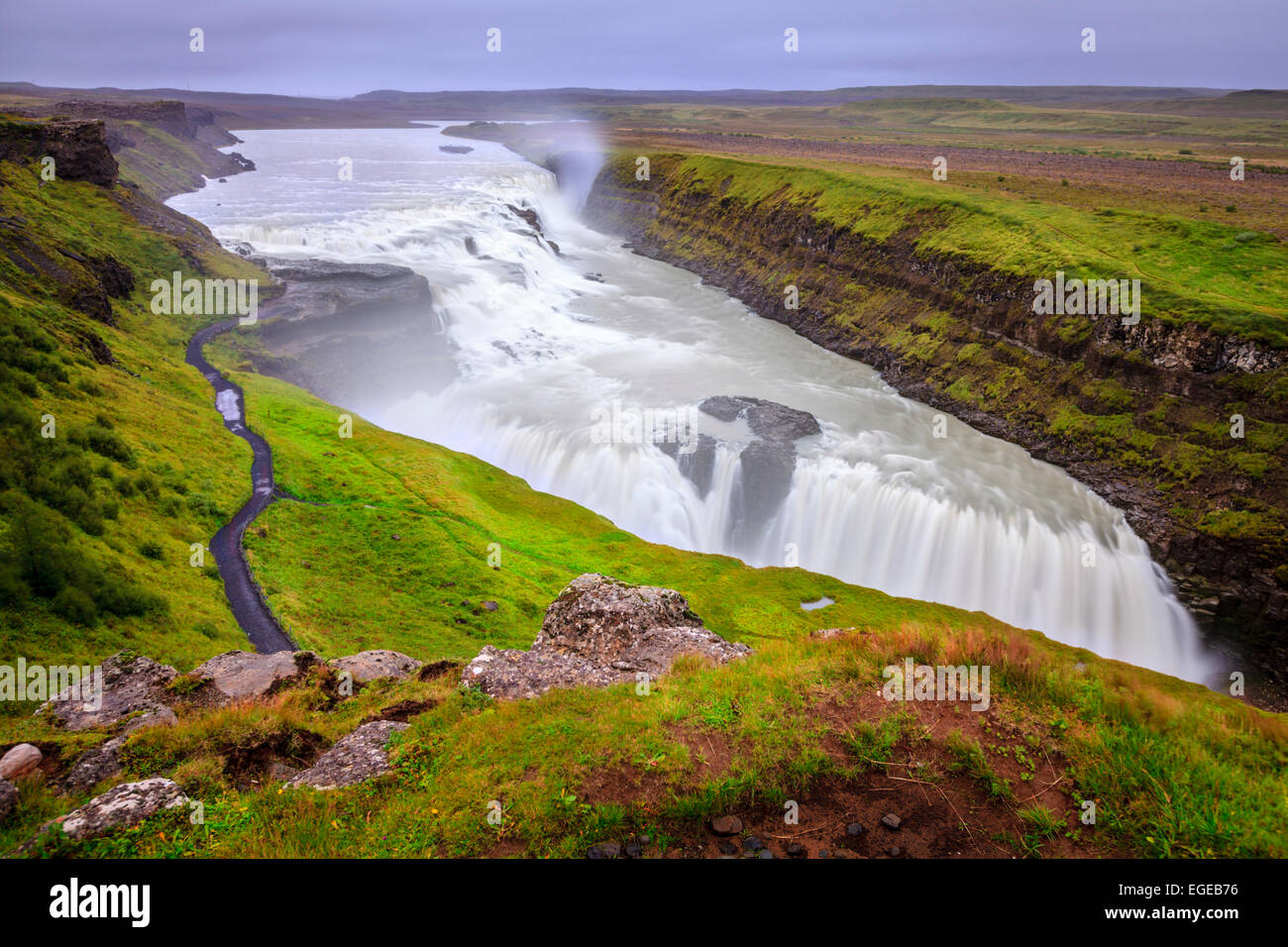 Gullfoss - the most famous waterfall in Iceland Stock Photo - Alamy