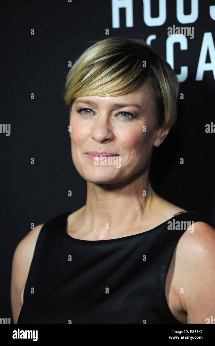 LOS ANGELES, CA - FEBRUARY 13, 2014: Robin Wright at the season two ...