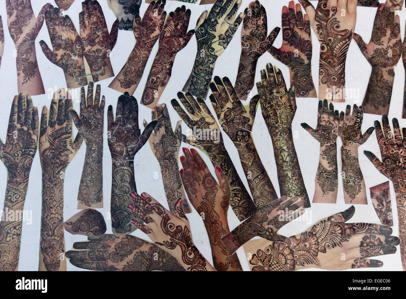 Indian Tattoo on Hands Stock Photo - Alamy