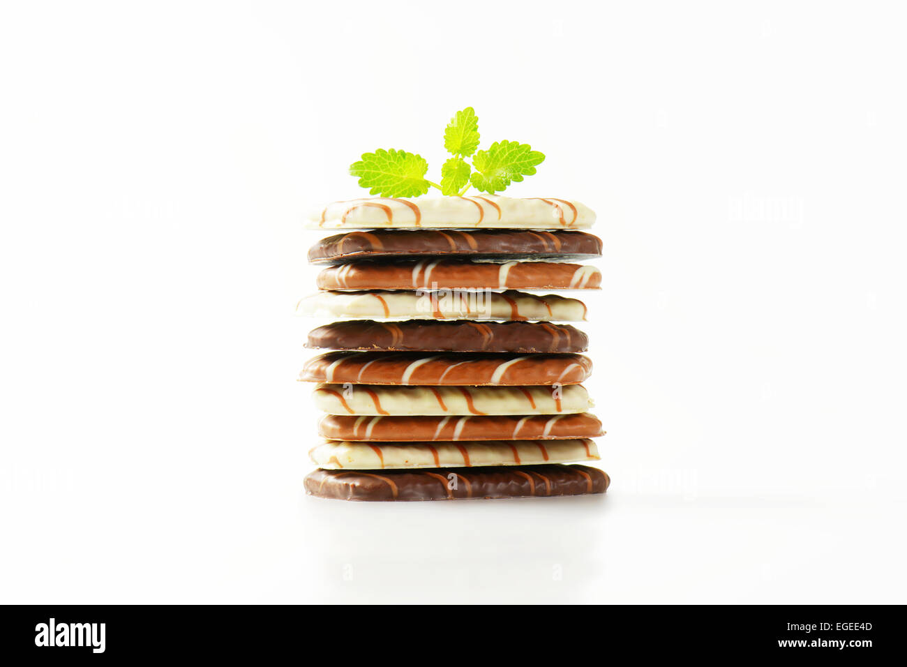 Stack of Belgian chocolate butter biscuits Stock Photo - Alamy
