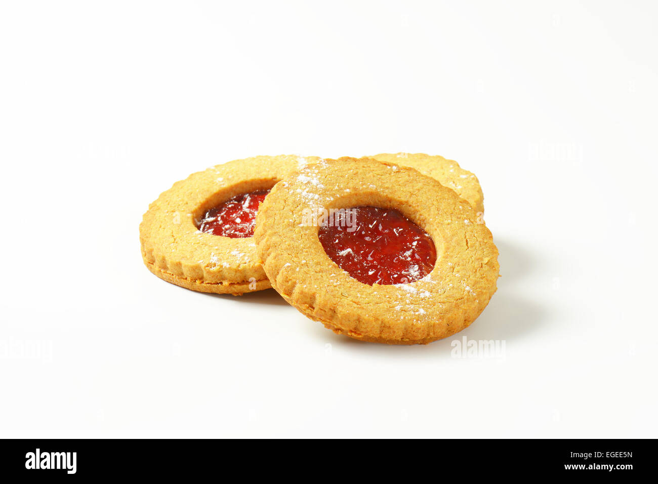 Shortbread cookies filled raspberry Cut Out Stock Images & Pictures - Alamy