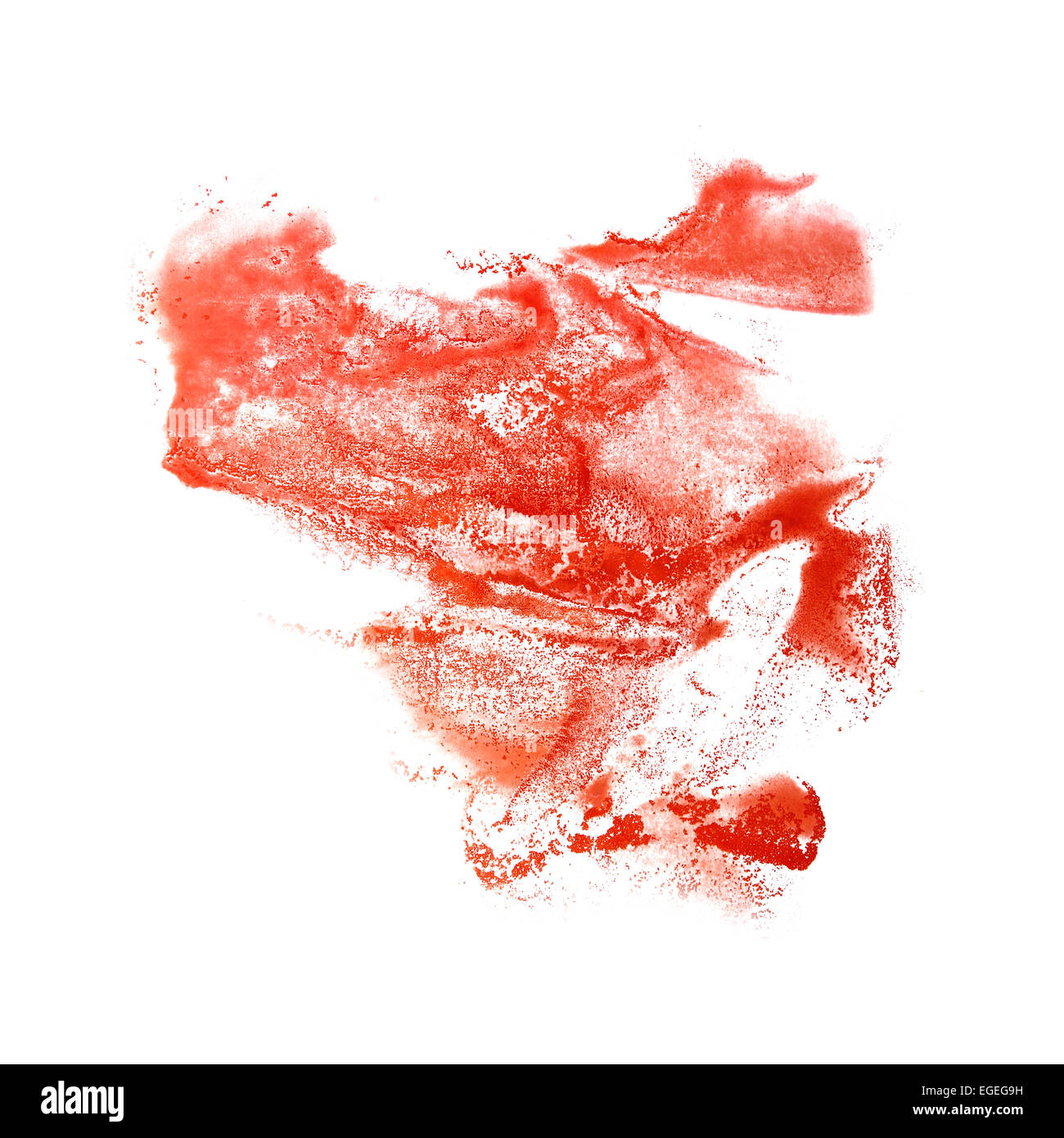 abstract isolated The red watercolor stain raster illustration Stock ...