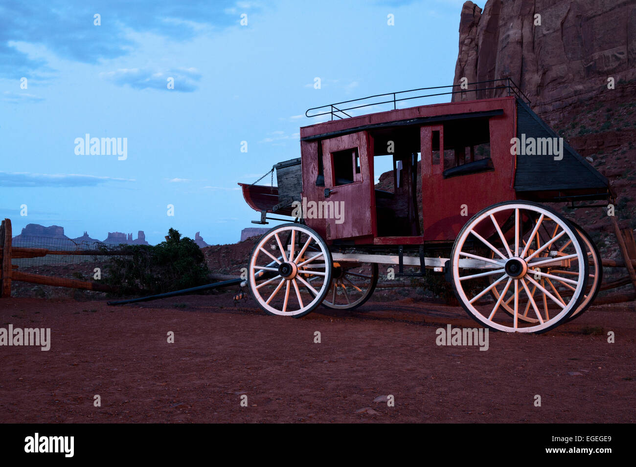 Stagecoach at Gouldings Trading Post Museum, Utah Stock Photo - Alamy