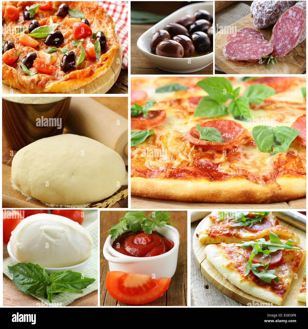Pizza collage hi-res stock photography and images - Alamy