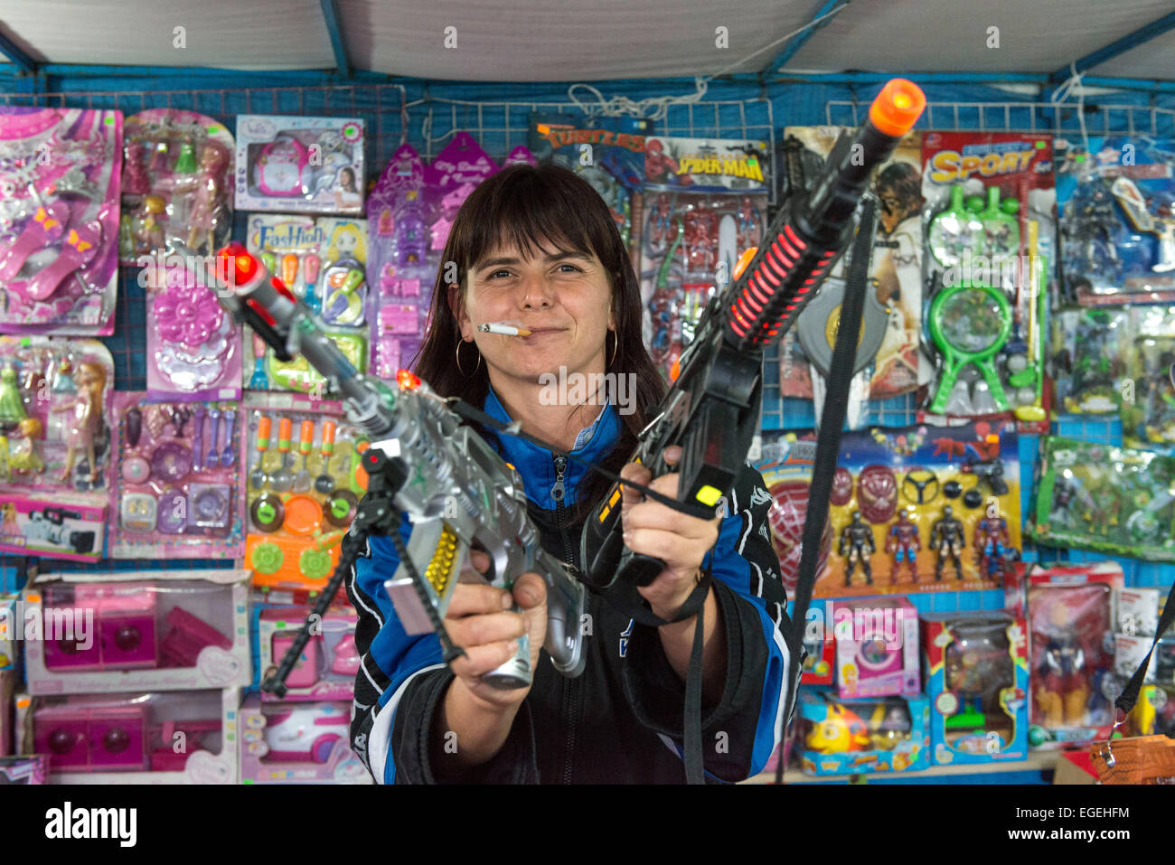 Shooting Lady, Fun Fair, Kazanlak Stock Photo - Alamy