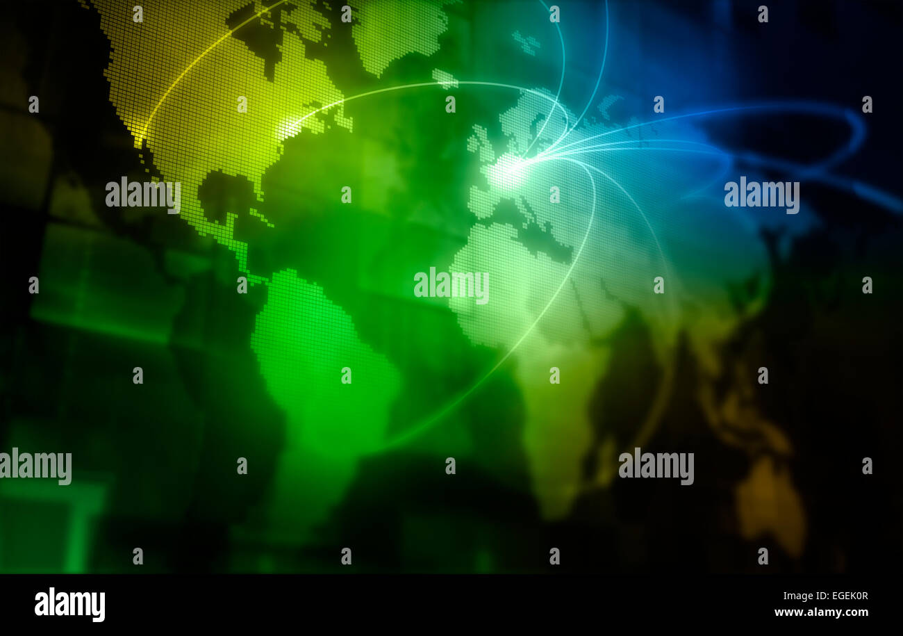 World map internet connection hi-res stock photography and images - Alamy