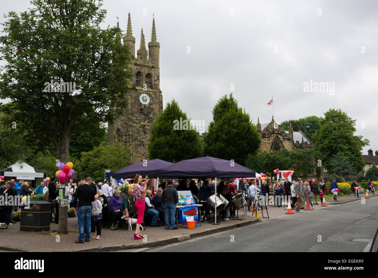 Summer carnival held in Tideswell in the Peak District Derbyshire ...