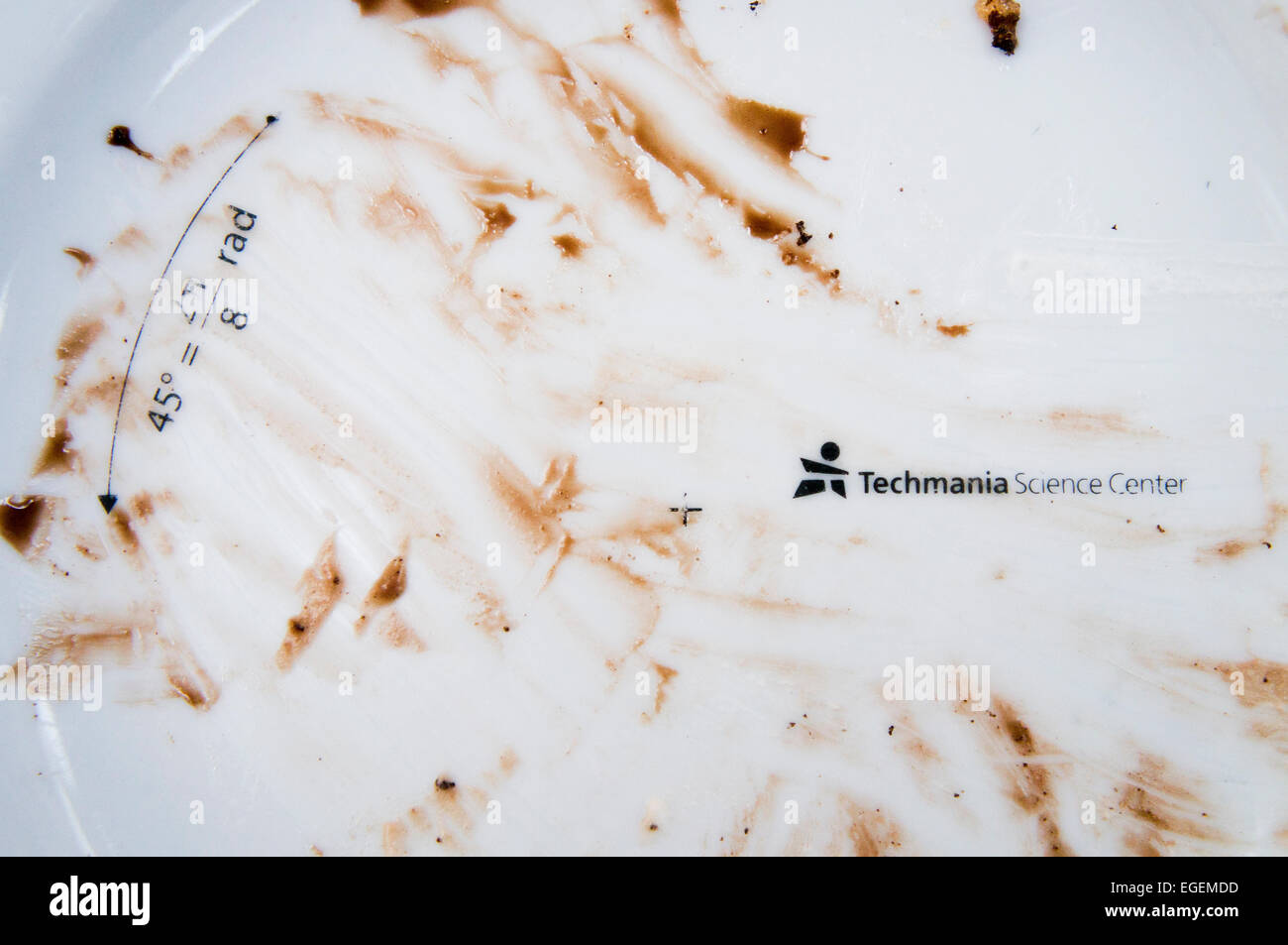 Techmania Science Center, dirty plate, logo Stock Photo - Alamy