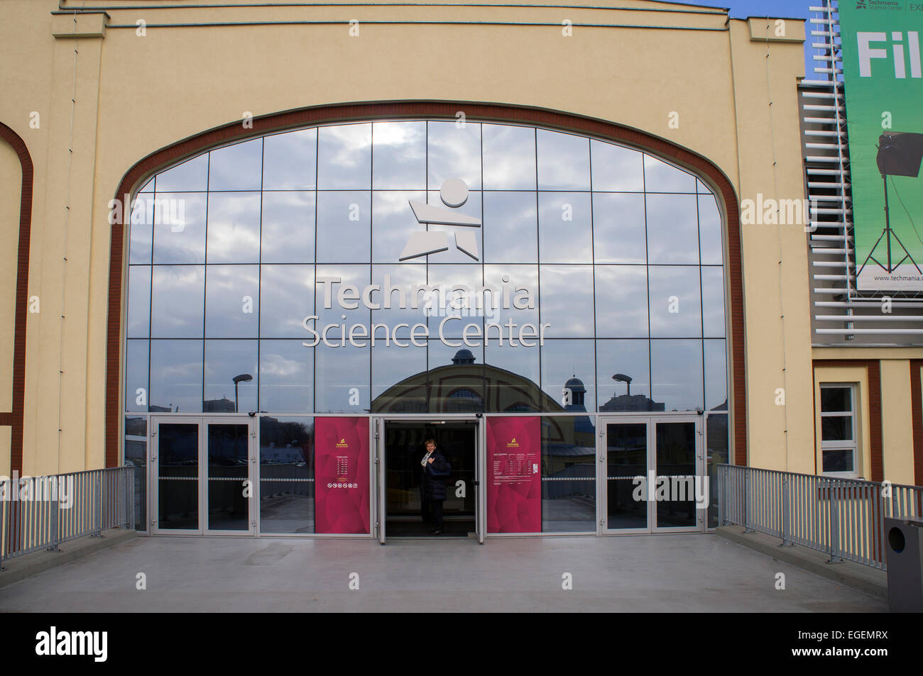 Techmania Science Center, logo Stock Photo - Alamy