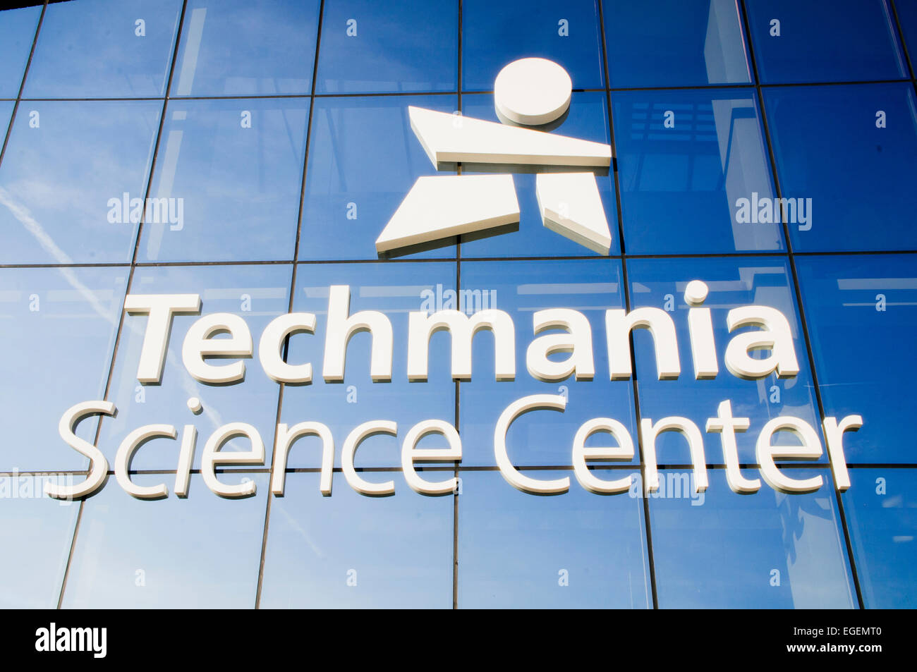 Techmania Science Center, logo Stock Photo - Alamy