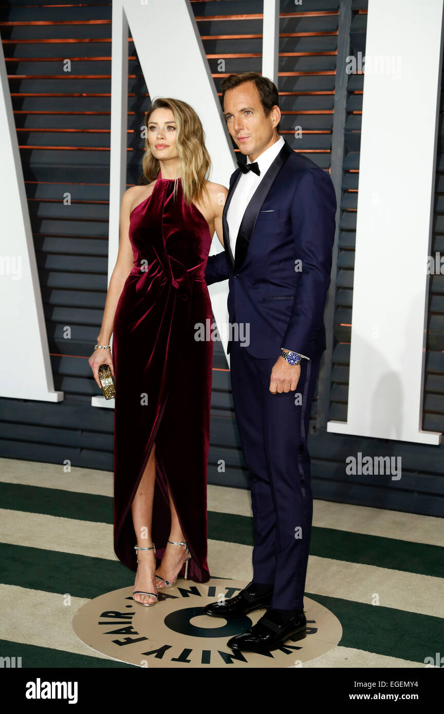 Arielle Vandenberg and Will Arnett attending the Vanity Fair Oscar ...
