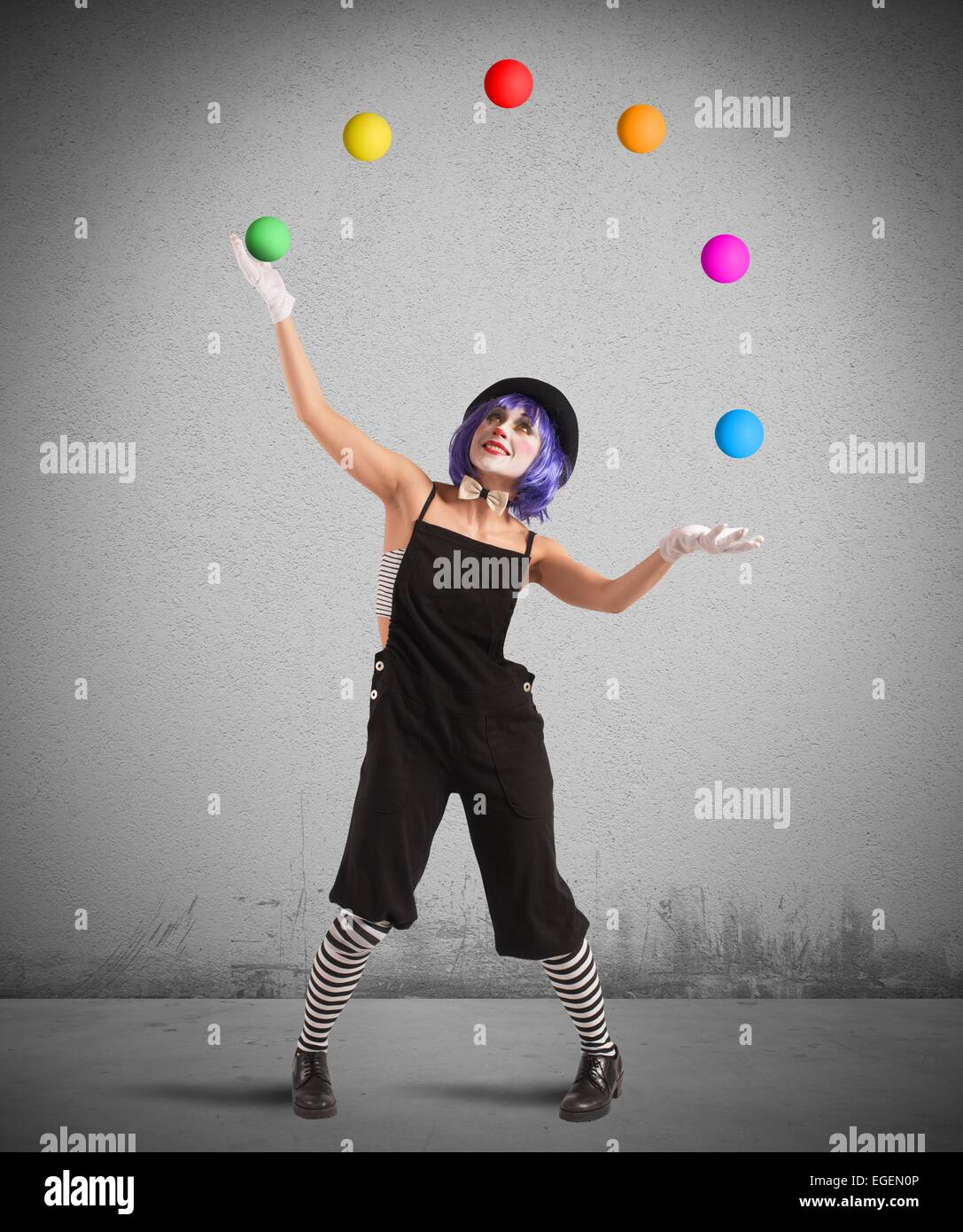 Clown like a juggler Stock Photo - Alamy