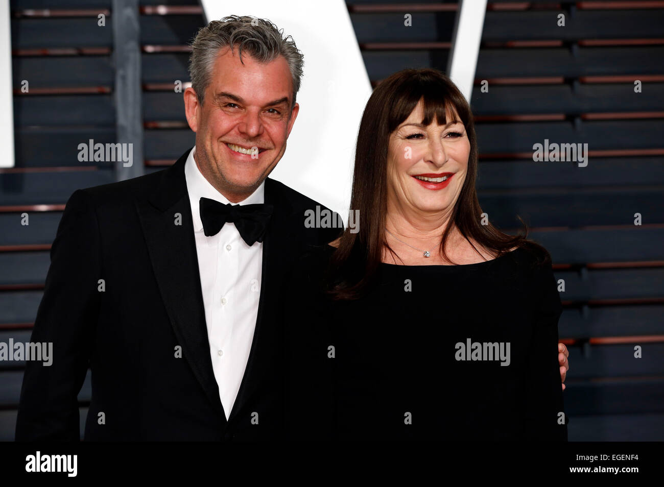 Beverly Hills, California. 22nd Feb, 2015. Danny Huston and Anjelica ...