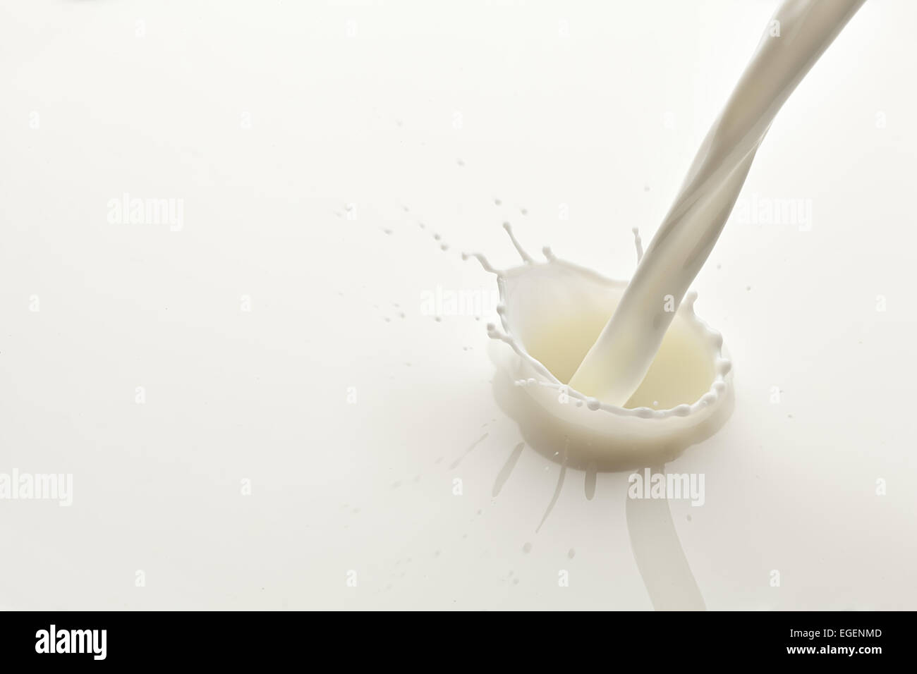 Splash of milk. Closeup Stock Photo - Alamy