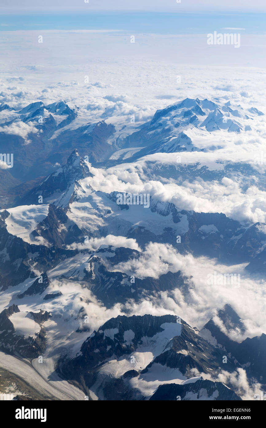 Aerial view of the matterhorn hi-res stock photography and images - Alamy