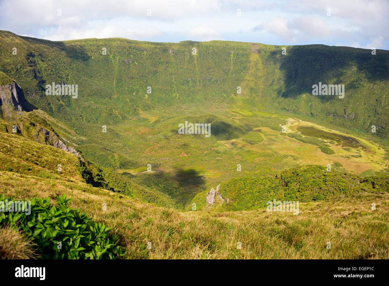 Caldeira de Faial, caldera or a volcano, Faial, Azores, Portugal Stock ...