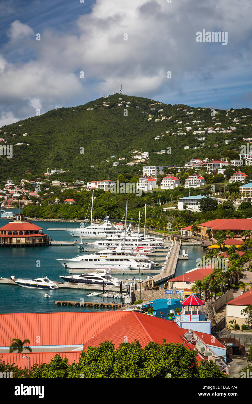 The Havensight Marina with yachts and pleasure boats in Charlotte ...