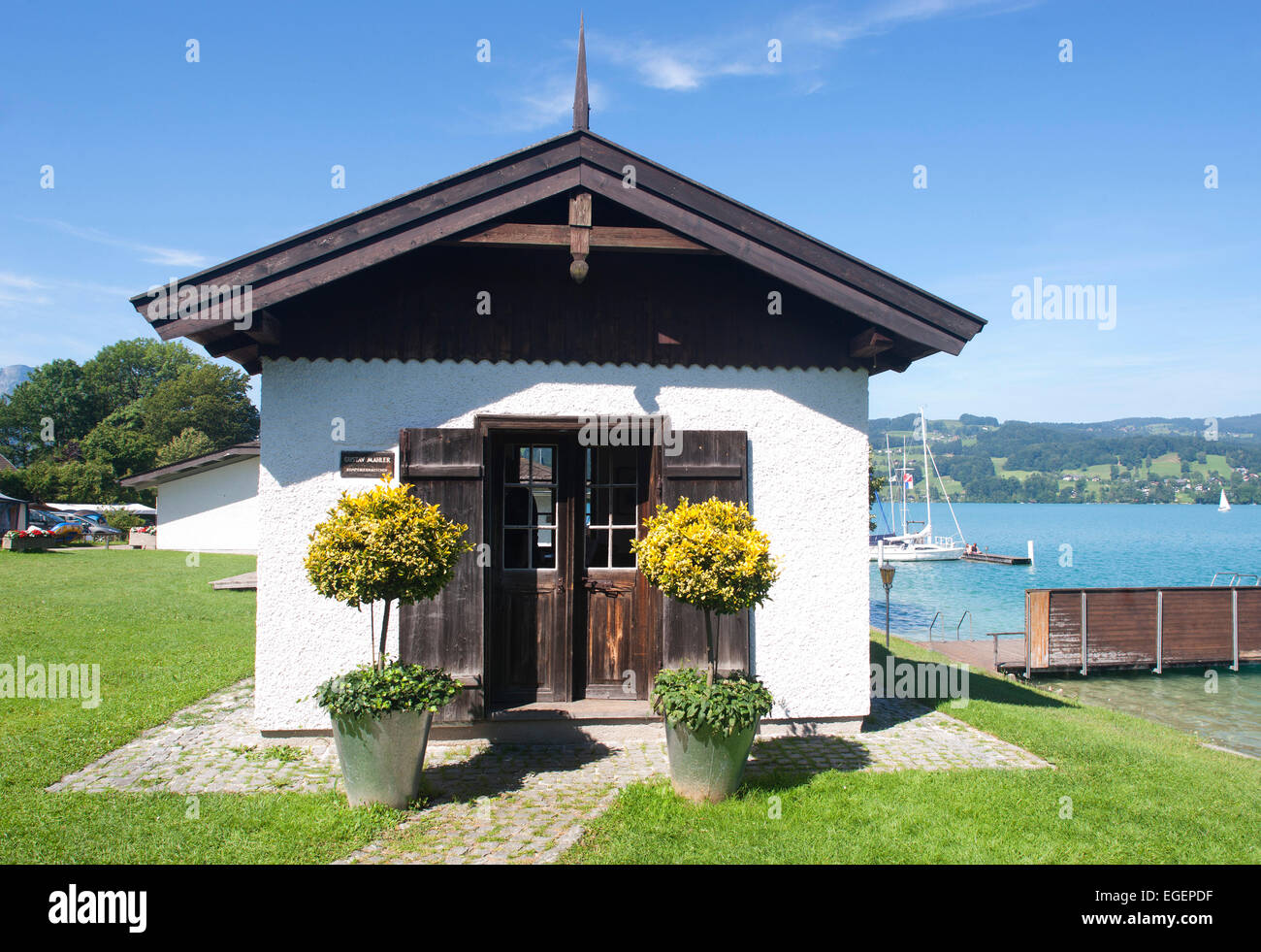 Gustav Mahler's composition hut on Attersee lake, Seefeld am Attersee ...