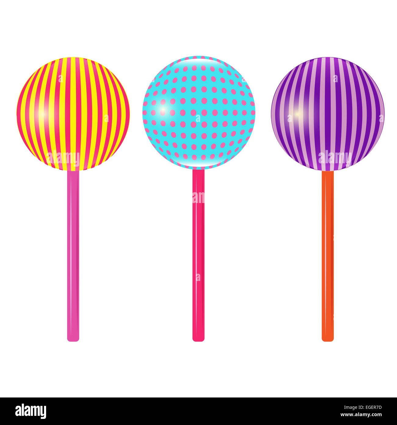 Set of different mouth-watering candy colors on a stick Stock Photo - Alamy