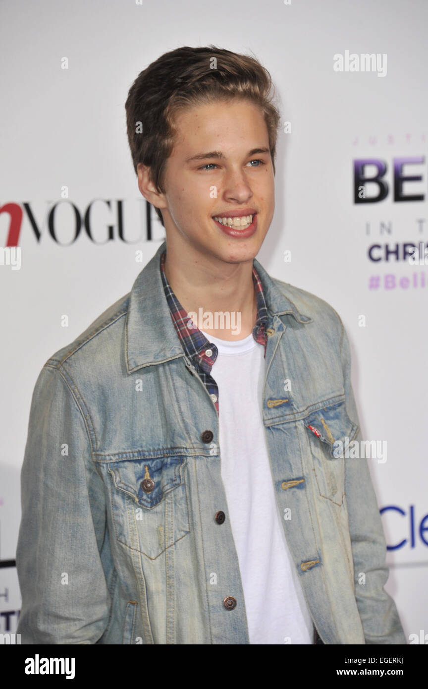 LOS ANGELES, CA - DECEMBER 18, 2013: Ryan Beatty at the world premiere ...