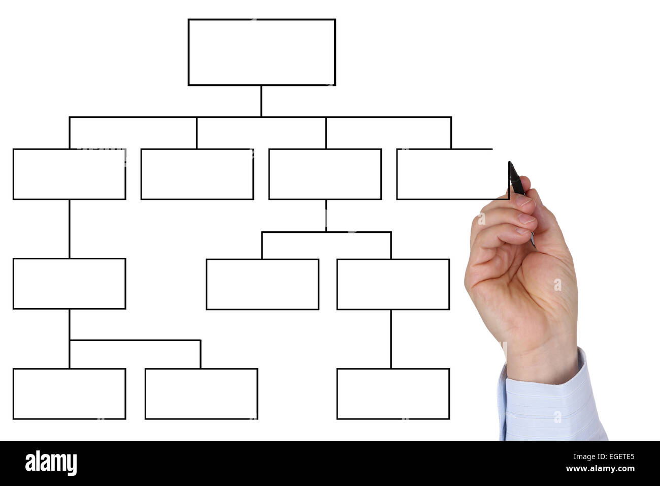 Organization chart concept Cut Out Stock Images & Pictures - Alamy