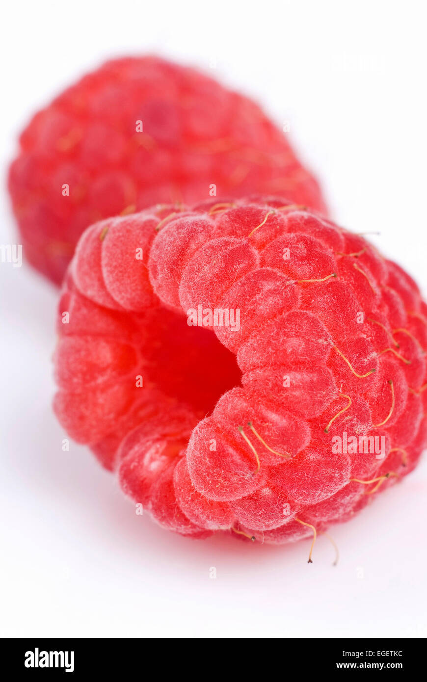 Fine red raspberries - close photos Stock Photo - Alamy