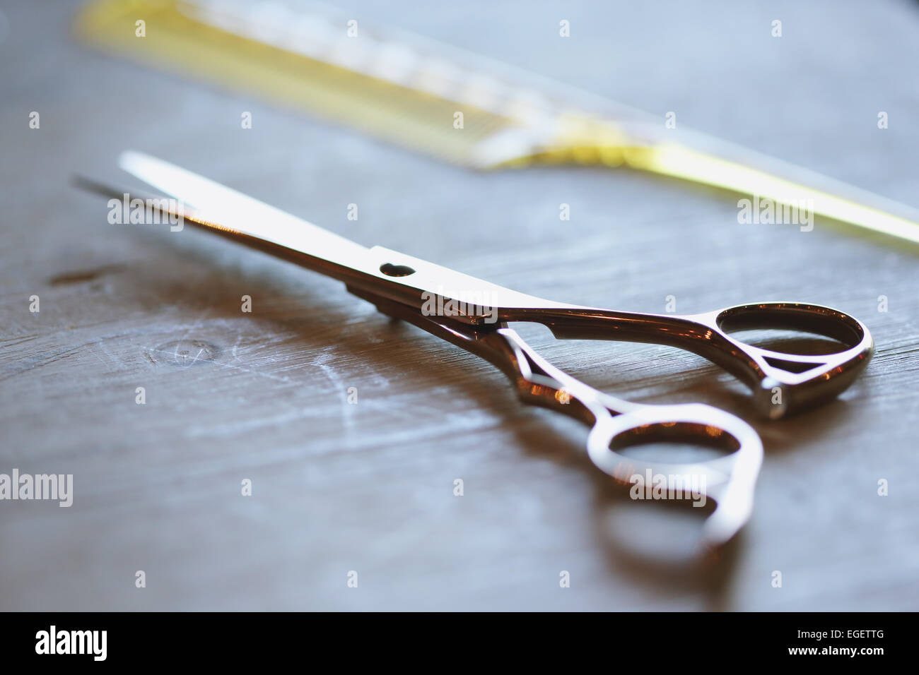 Hair Salon Scissors Stock Photo - Alamy