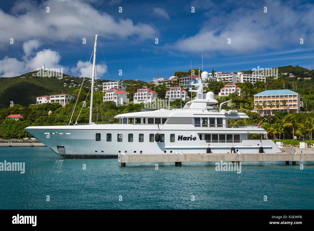 The Havensight Marina with yachts and pleasure boats in Charlotte ...