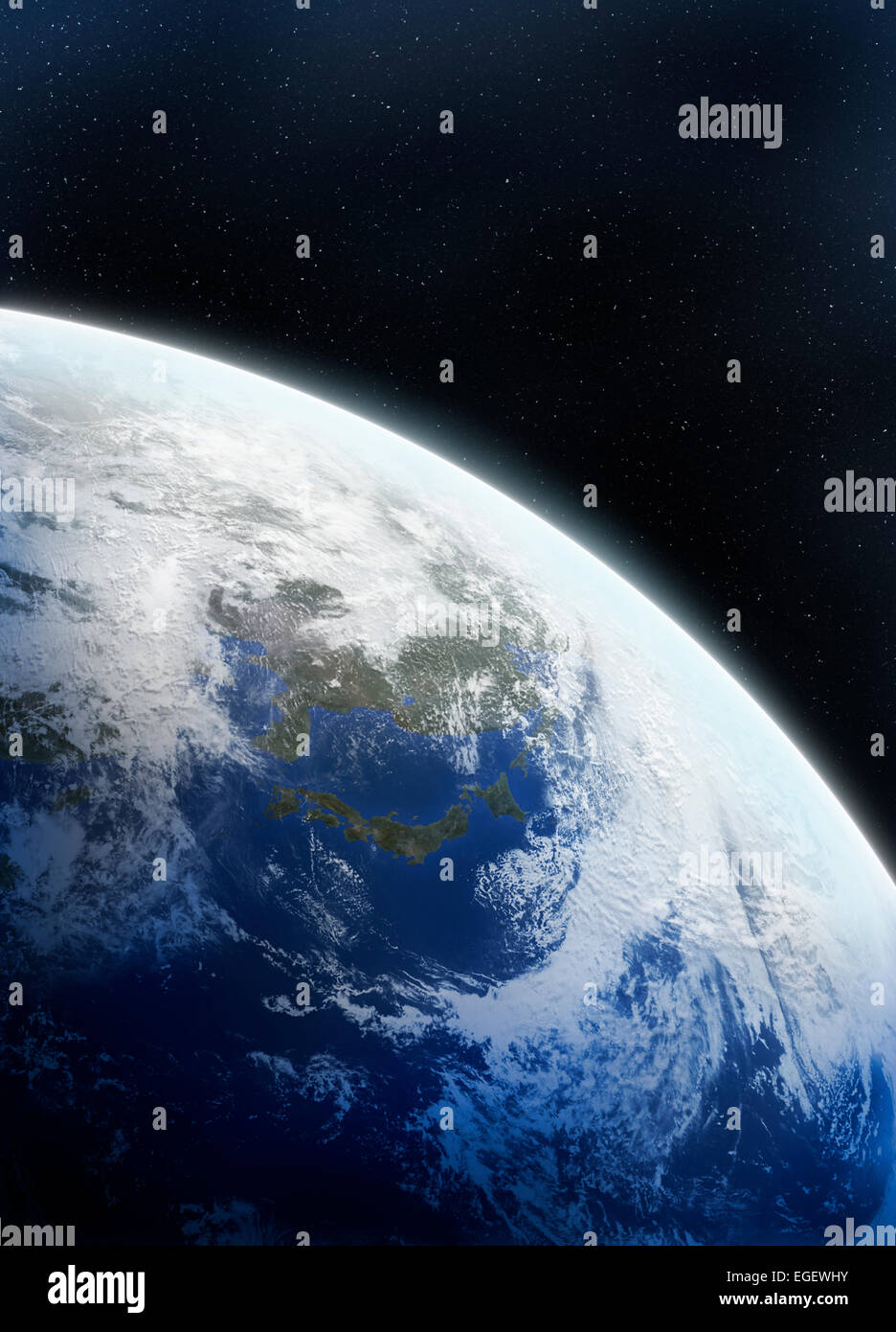 Map of earth from space hi-res stock photography and images - Alamy