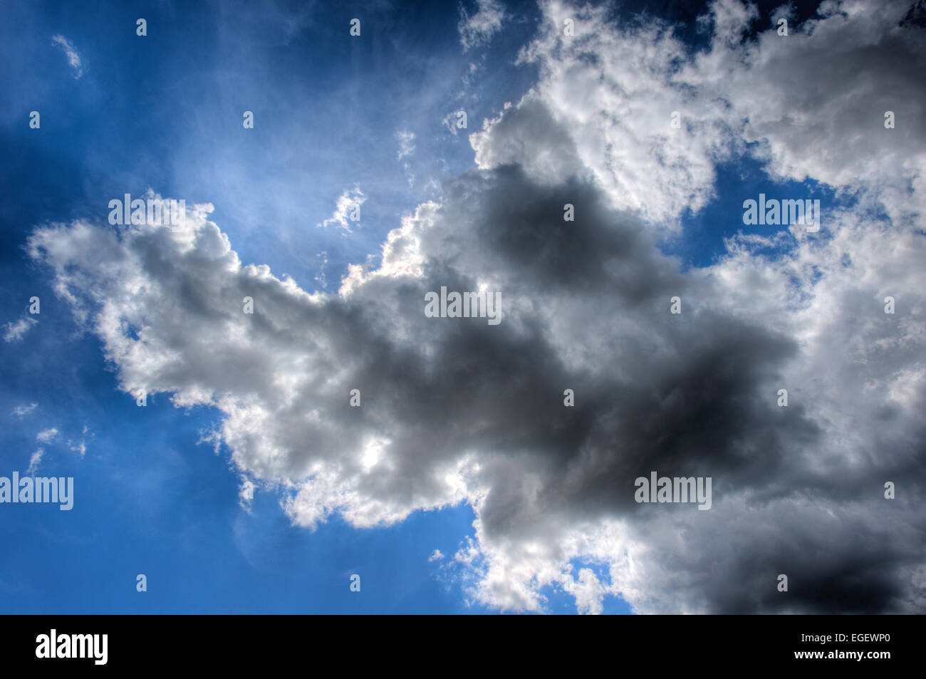 blue sky and clouds with shadow Stock Photo - Alamy