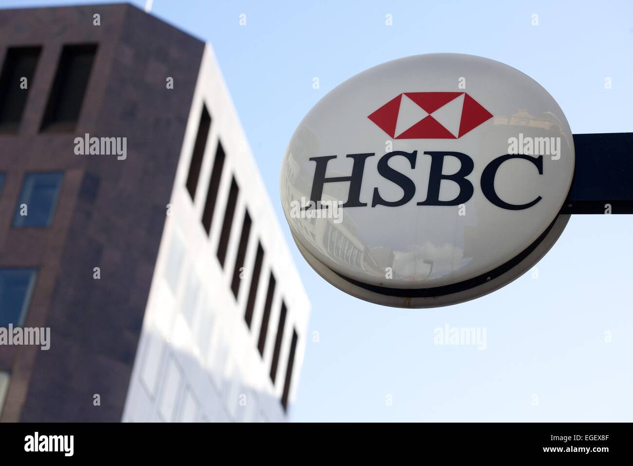 exterior shot of HSBC bank in Leeds city centre Stock Photo - Alamy