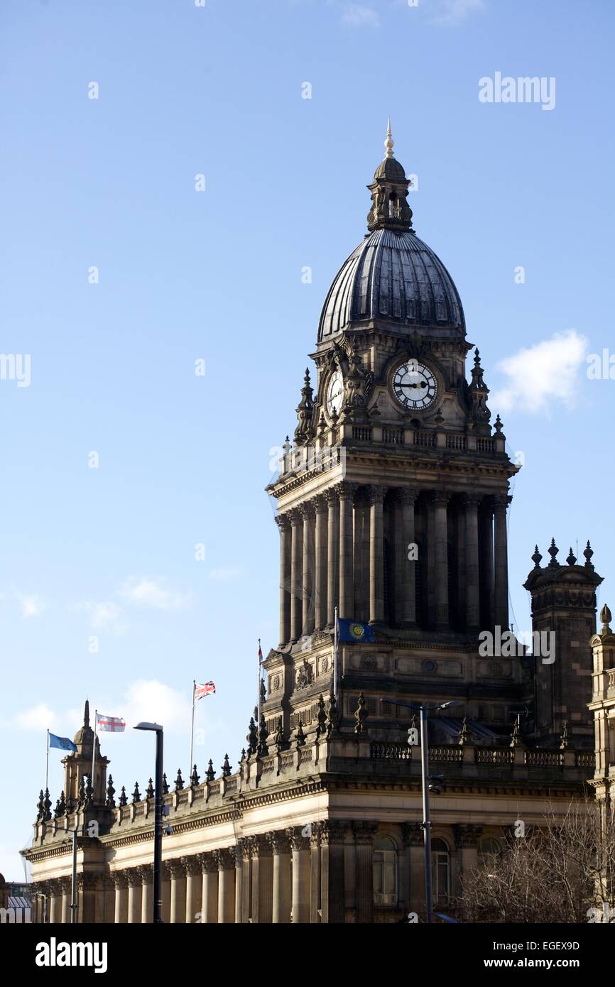 view of Leeds Town Hall Stock Photo - Alamy