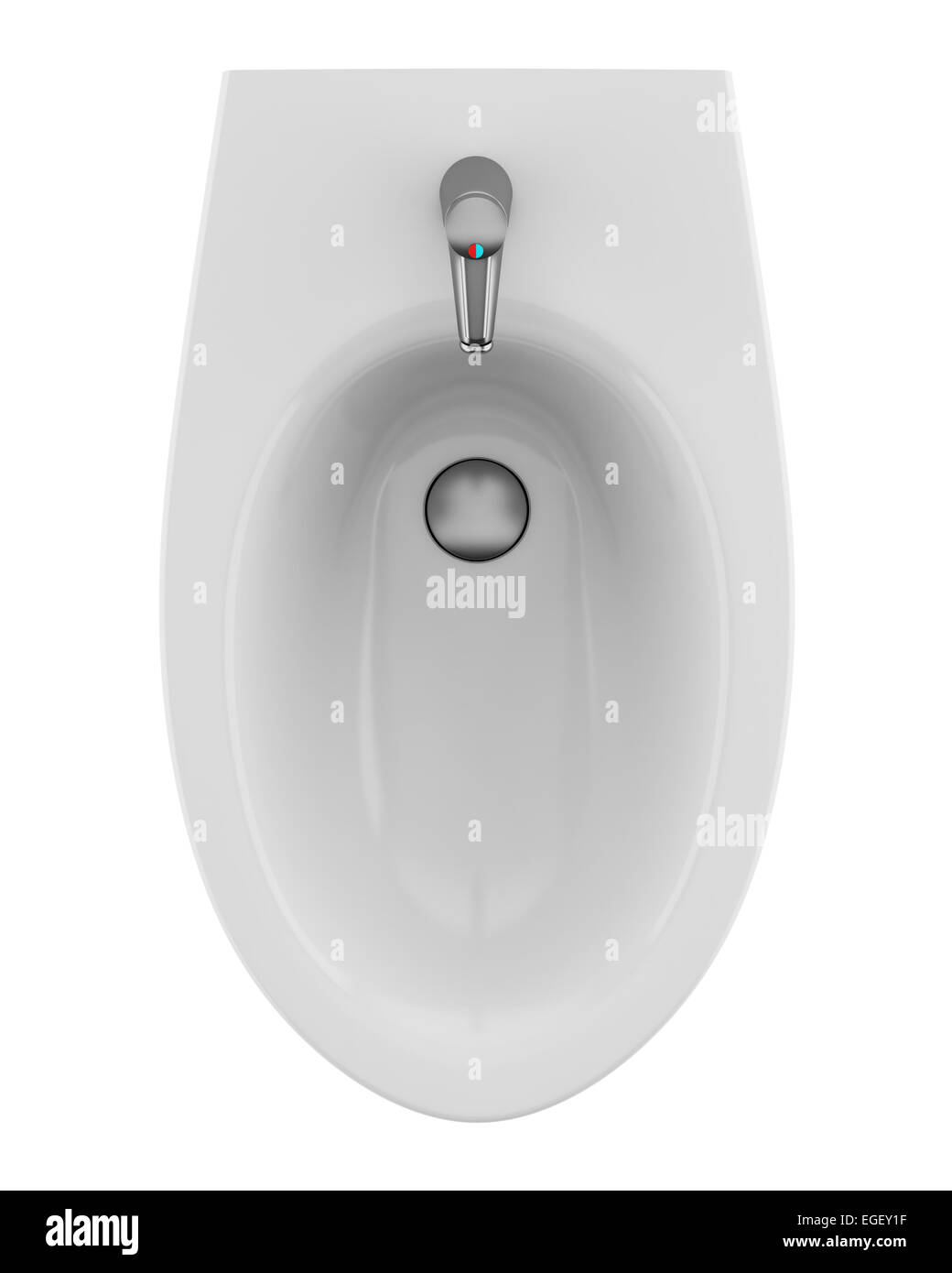 top view of ceramic bidet isolated on white background Stock Photo - Alamy