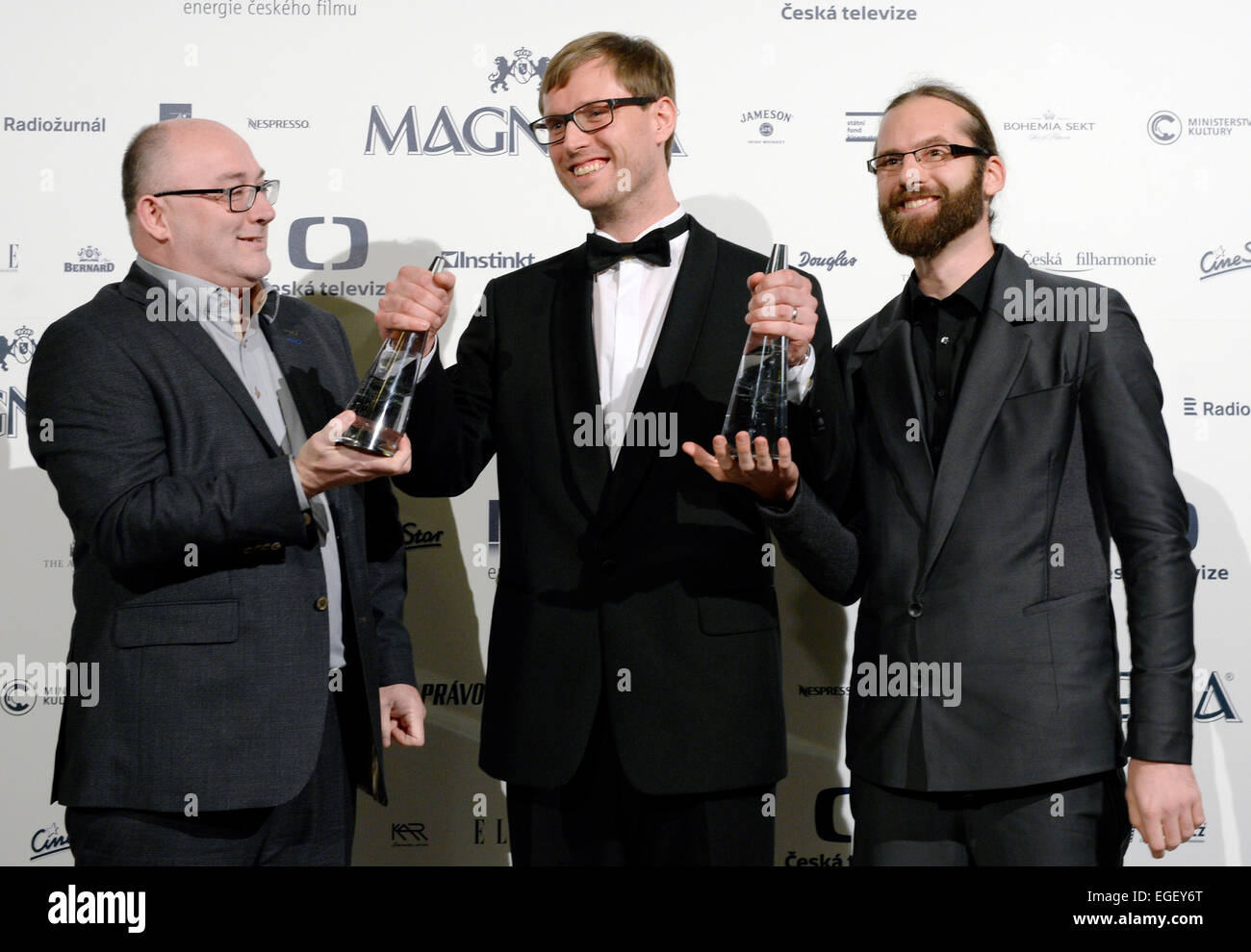 Daniel Nemec (left) and Ivan Horak (right), receive the annual award ...