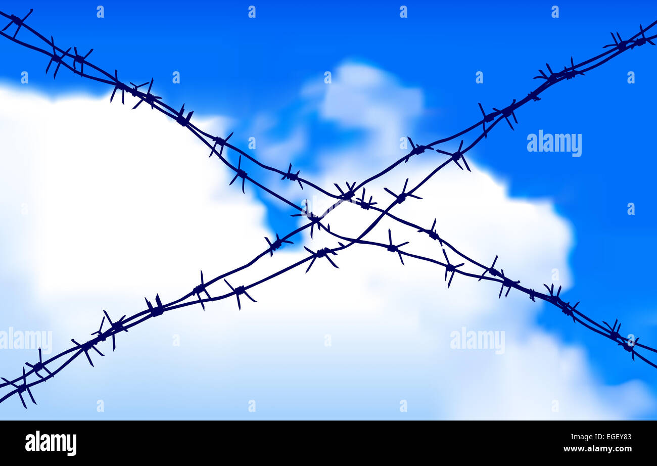 Barbwire private hi-res stock photography and images - Alamy