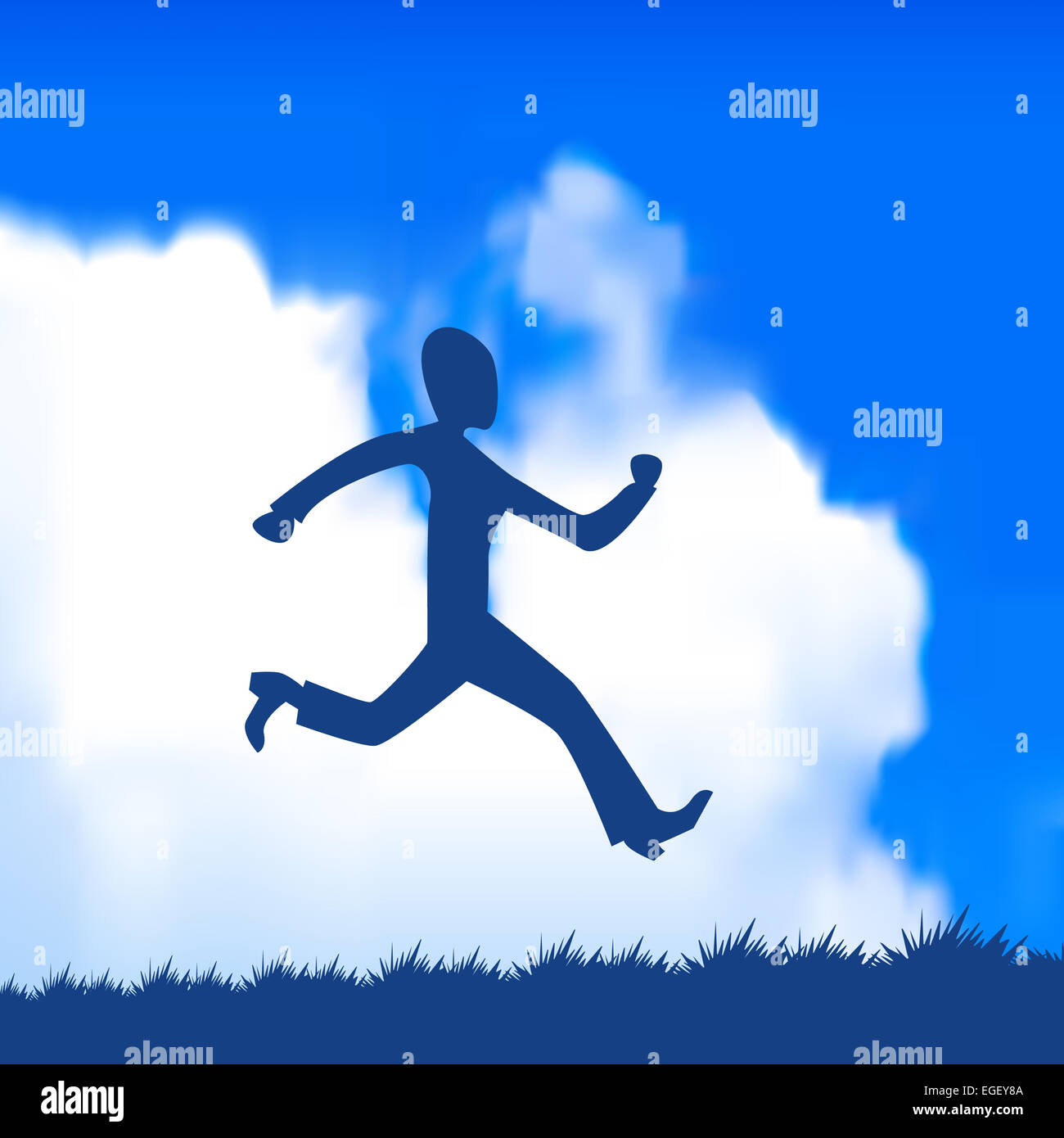 cartoon man running Stock Photo - Alamy