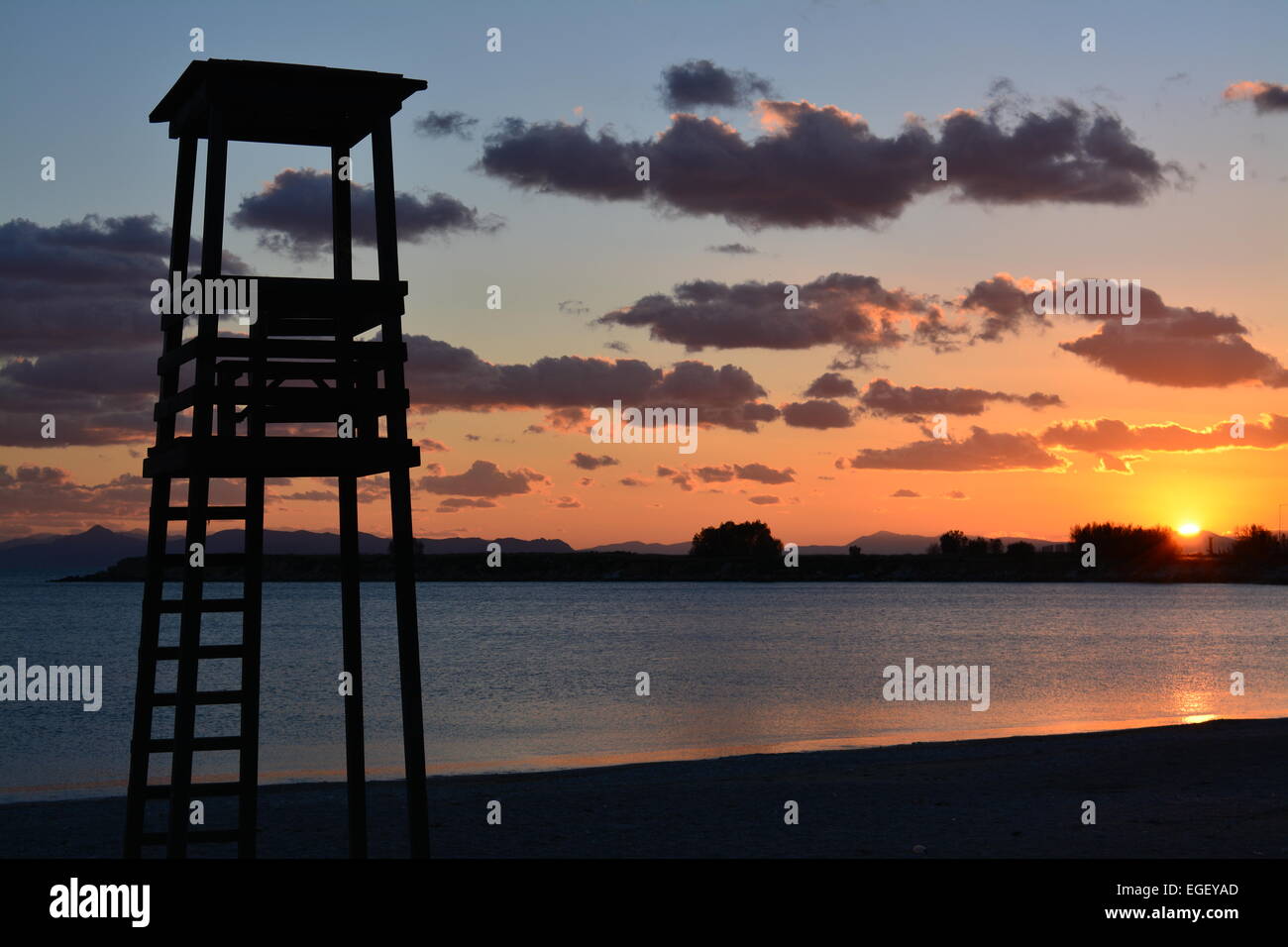 Coastal lookout tower sunset hi-res stock photography and images - Alamy