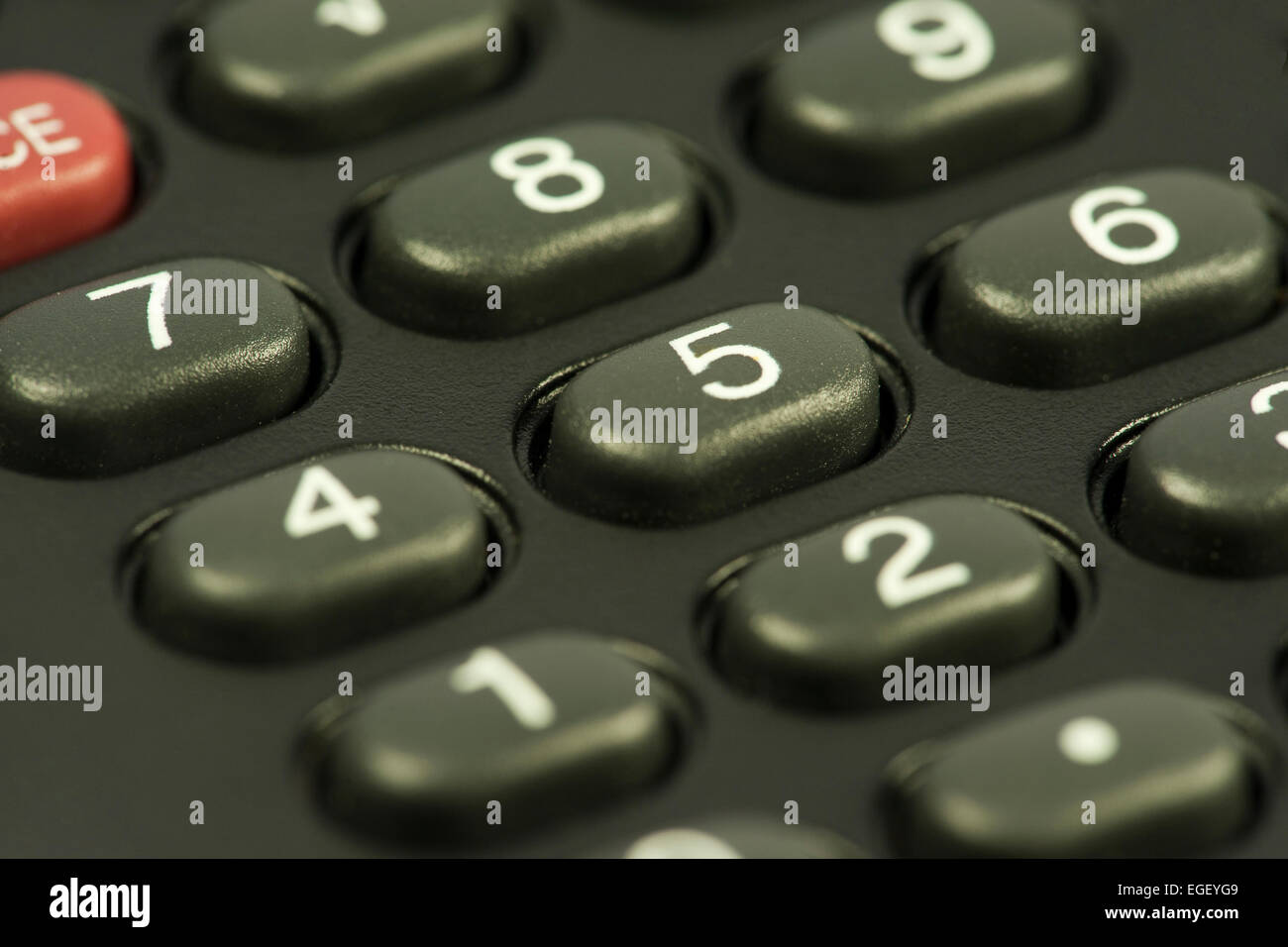 Close up angled shot of calculator Stock Photo - Alamy