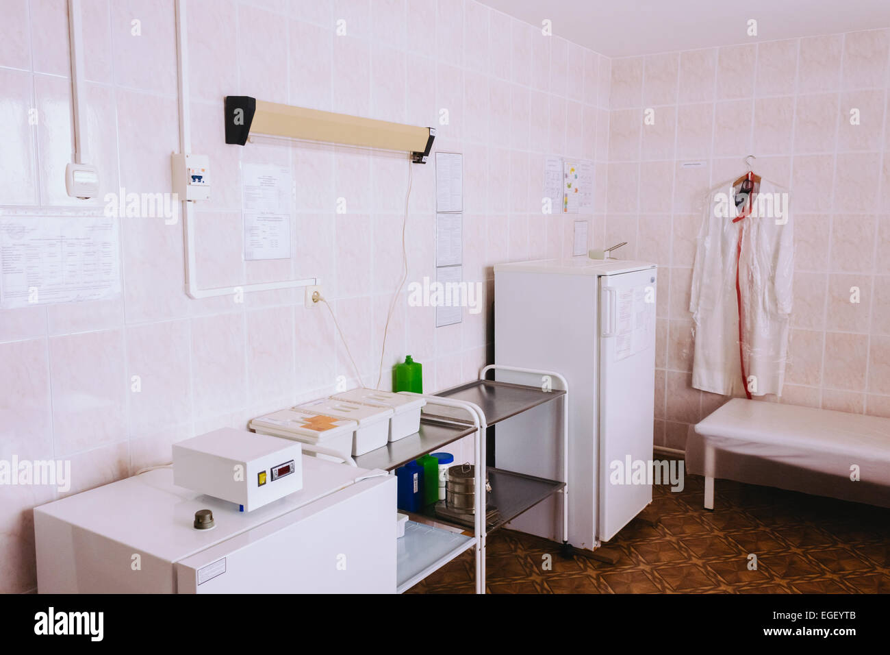 Interior feldsher unit in Belarusian village Stock Photo - Alamy