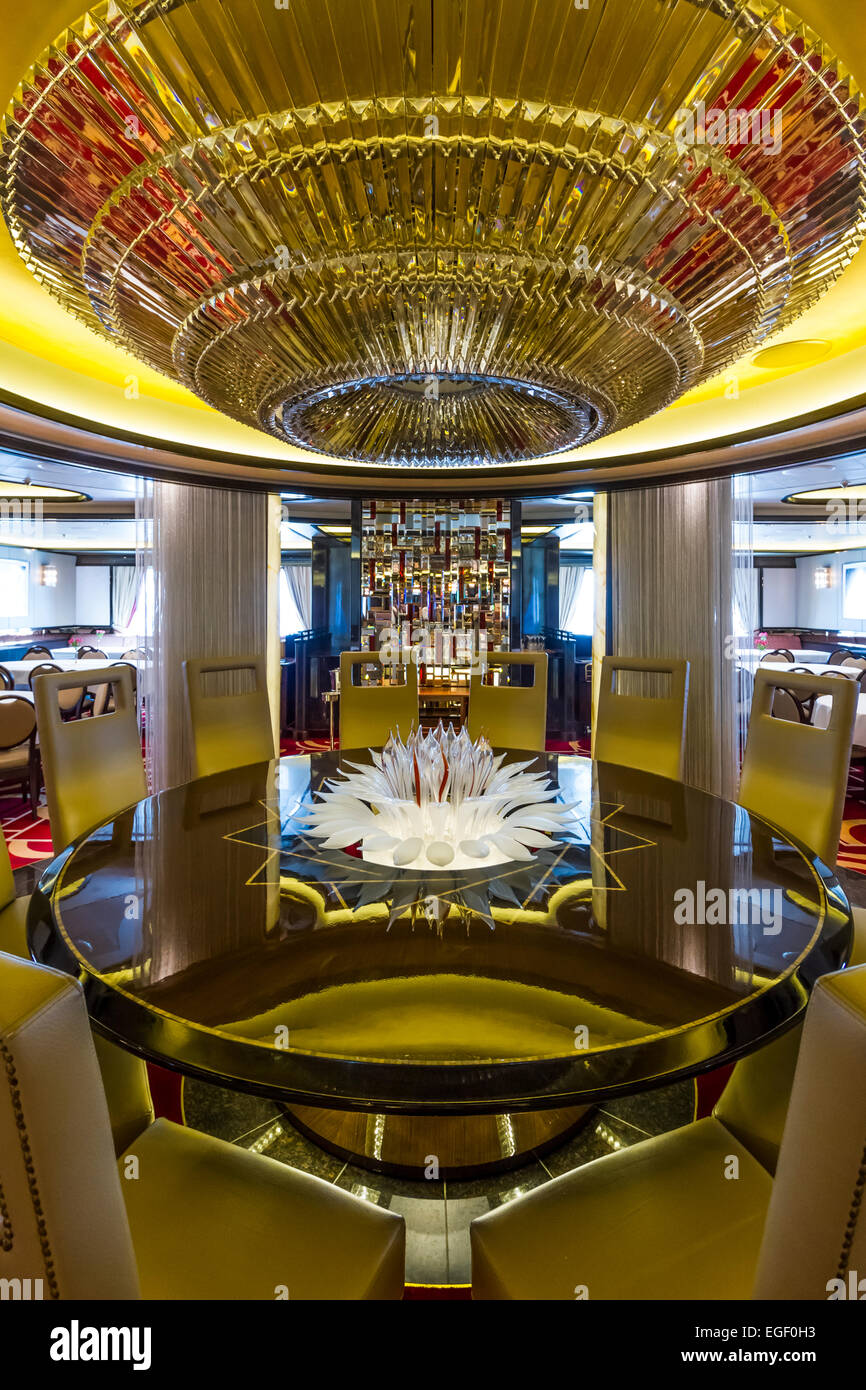 A private dining table on the Regal Princess cruise ship Stock Photo ...