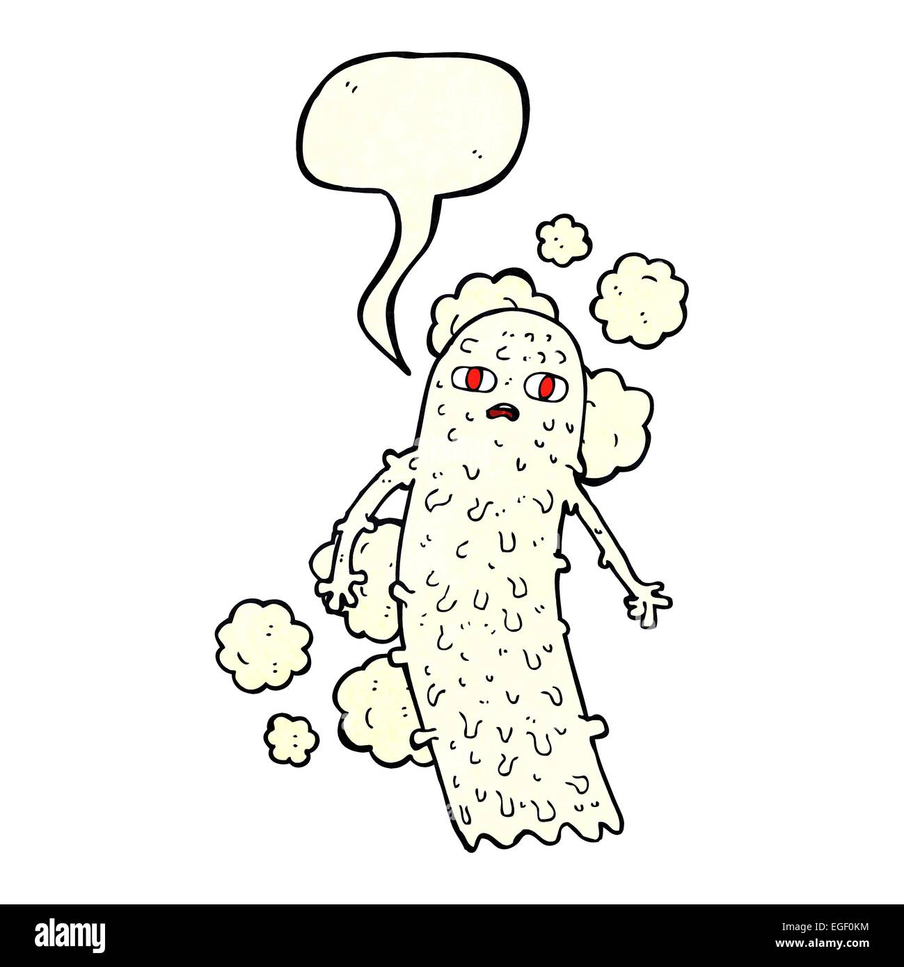 cartoon spooky ghost with speech bubble Stock Vector Image & Art - Alamy