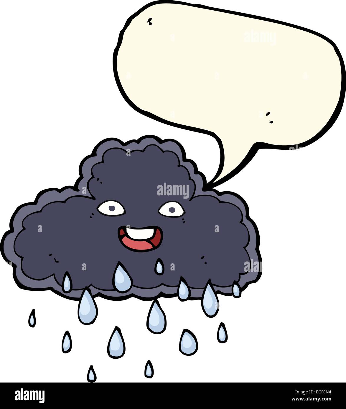 cartoon raincloud with speech bubble Stock Vector Image & Art - Alamy